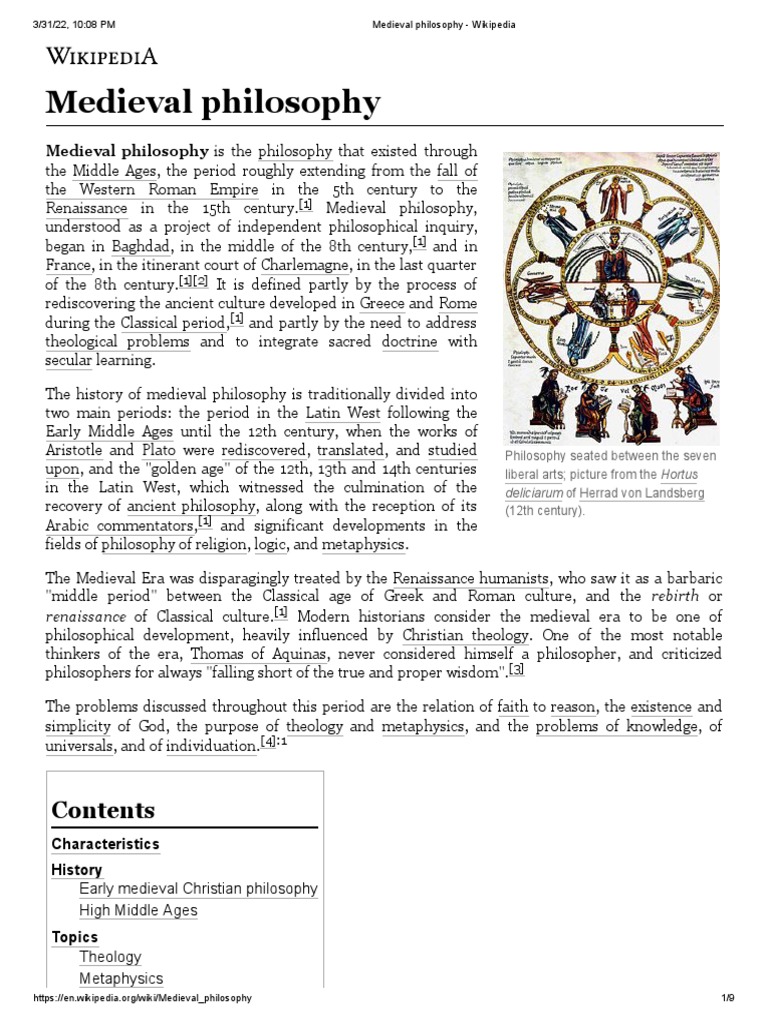Medieval Philosophy | PDF | Medieval Philosophy | Metaphysics