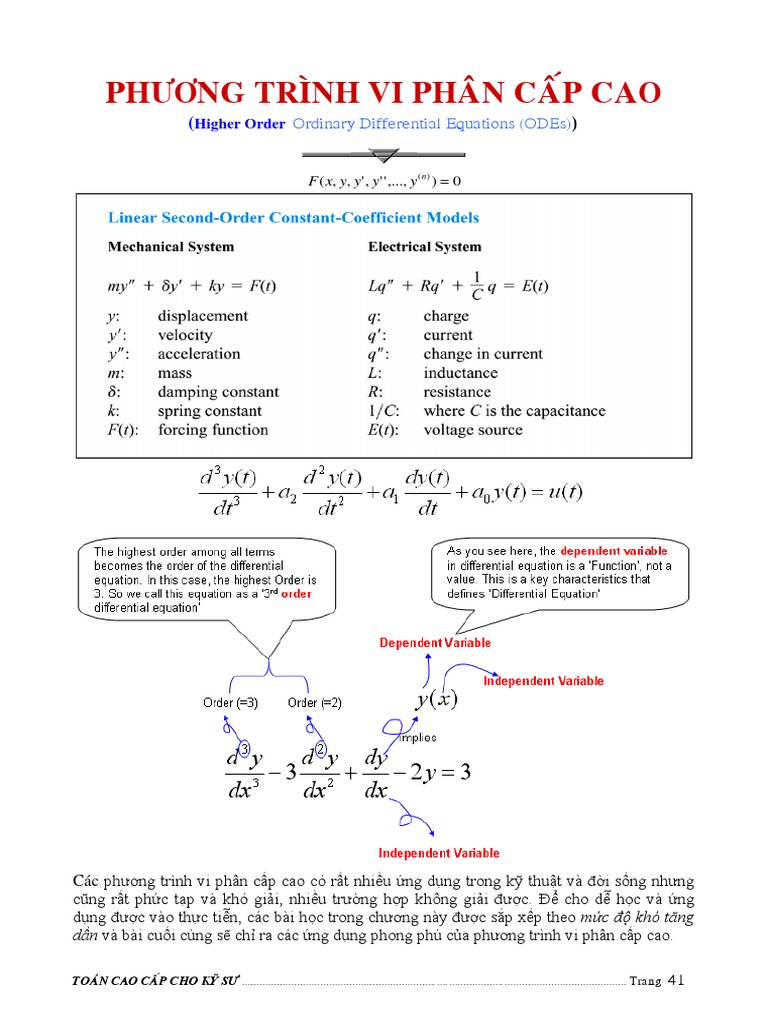 PTVP Cấp Cao- Bài Số 1 | PDF
