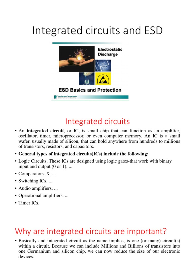 ICs and ESD | PDF | Electrostatic Discharge | Integrated Circuit