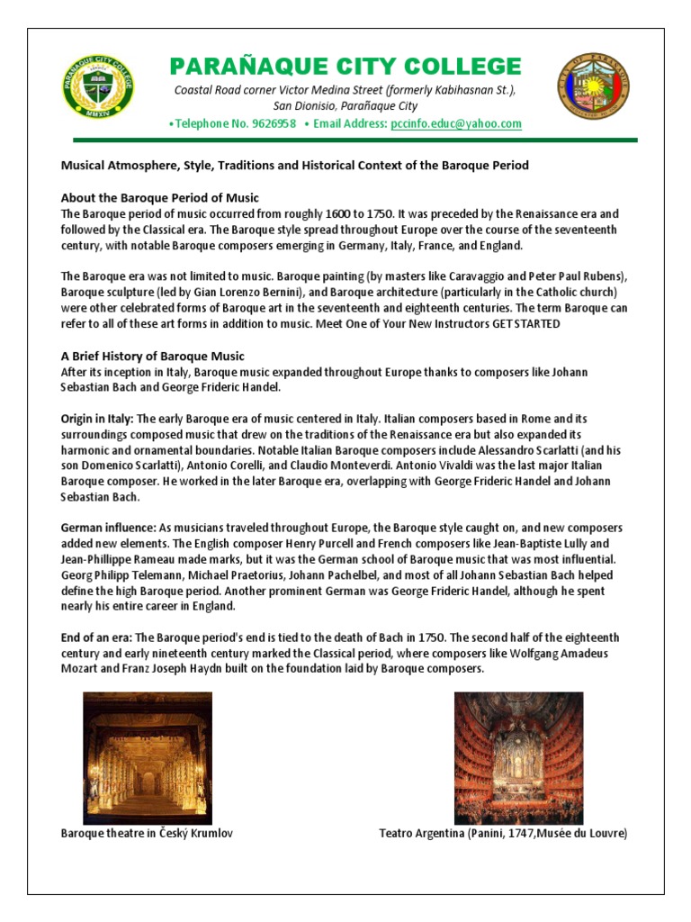 Musical Atmosphere, Style, Traditions and Historical Context of The ...