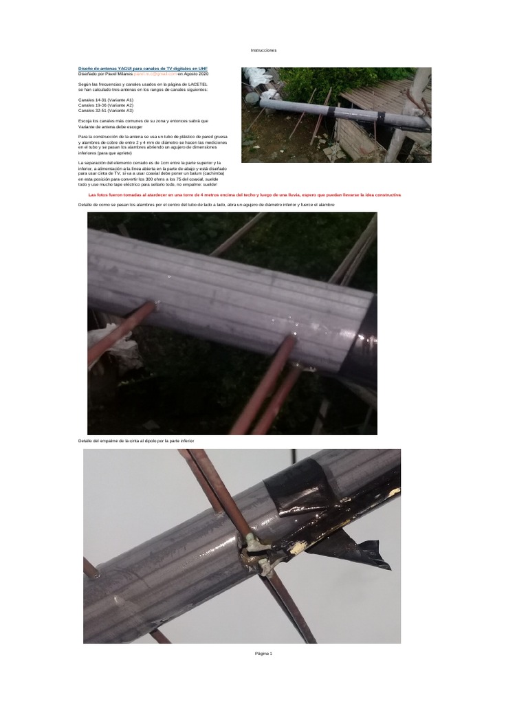 Antenas TV Digital Cuba | PDF | Antena (Radio) | Cable coaxial