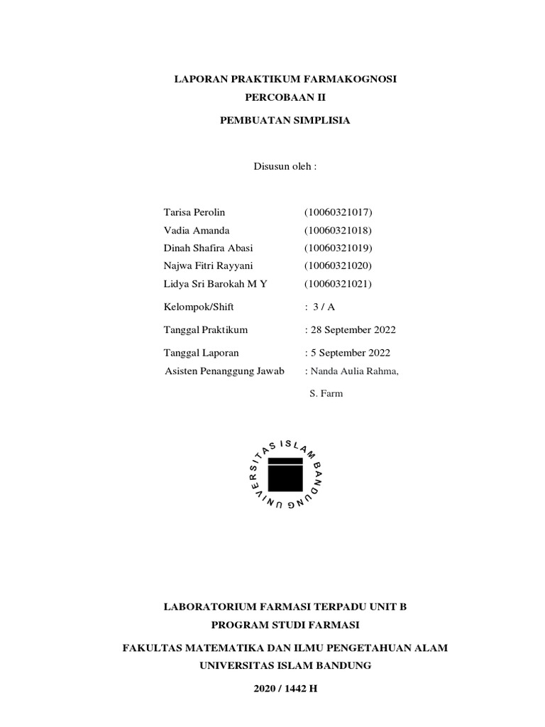 Pembuatan Simplisia Bunga Kecombrang | PDF