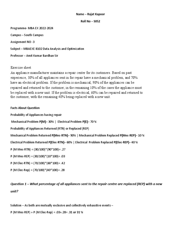 Rajat Kapoor Assignment No. 3 8102 | PDF