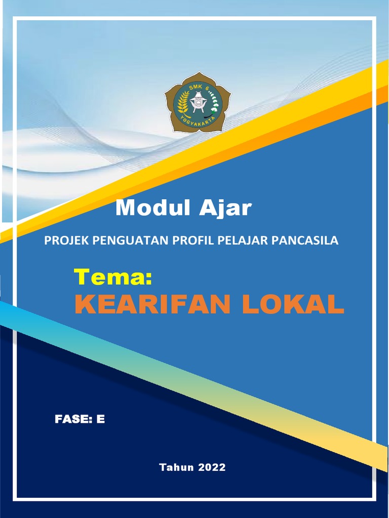 Modul P5 Tema Kearifan Lokal Fase e - 2022 - Rev01 | PDF | Seni | Komputer