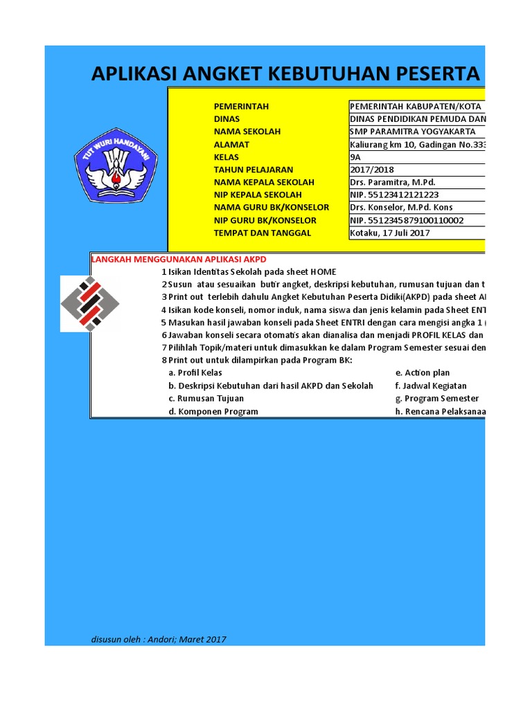 APLIKASI AKPD SMP-MTs KLS 9 - Contoh Jadi | PDF