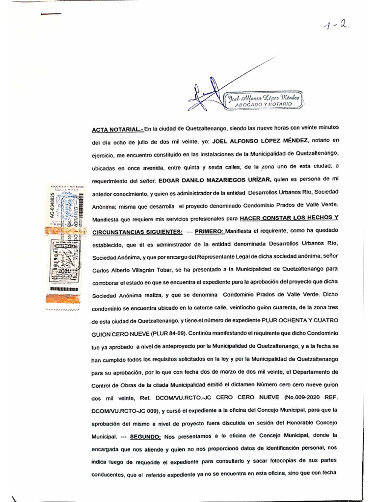 Ejemplo Acta Notarial | PDF