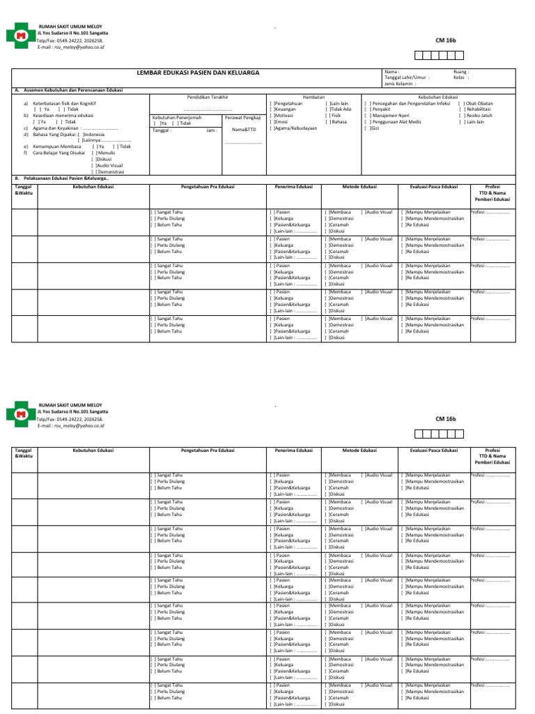 Lembar Edukasi Pasien Dan Keluarga | PDF