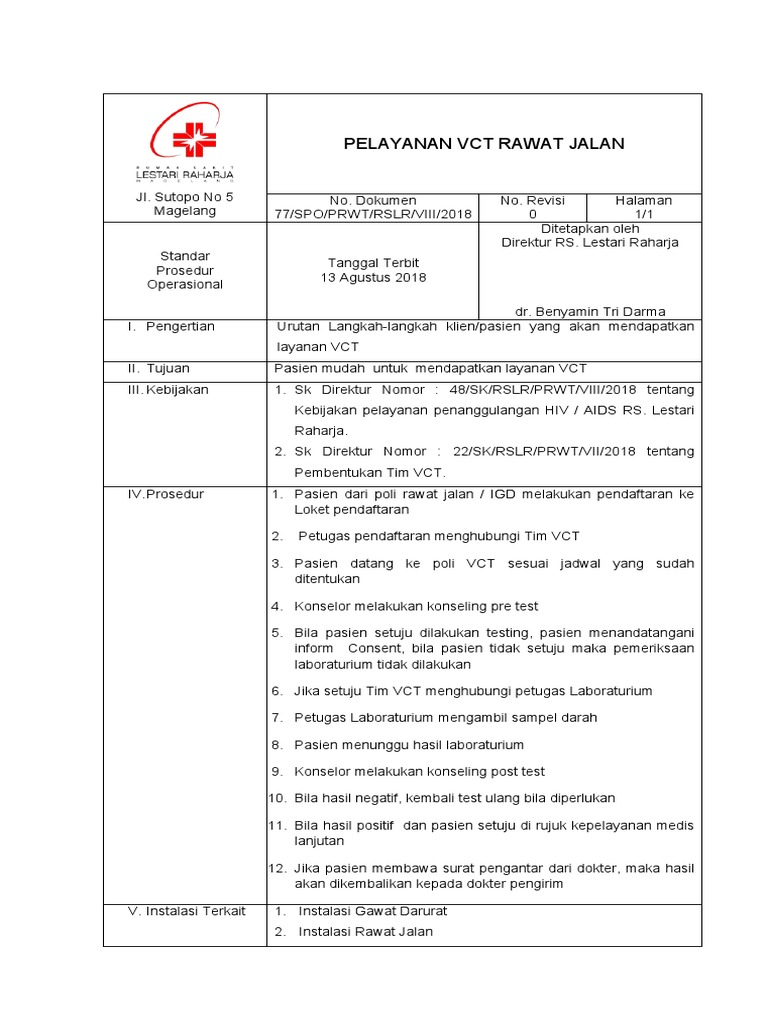 77 SPO VCT BLN 12 2018 SPO PELAYANAN VCT | PDF