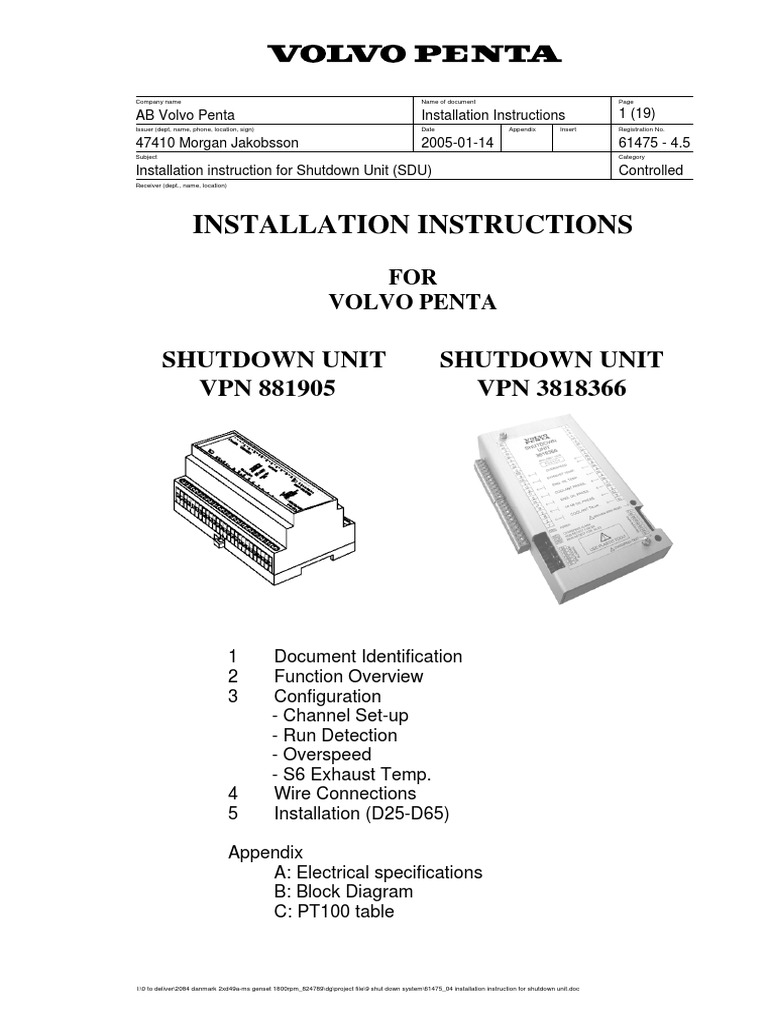 04 Installation Instruction For Shutdown Unit | PDF | Frequency | Resistor