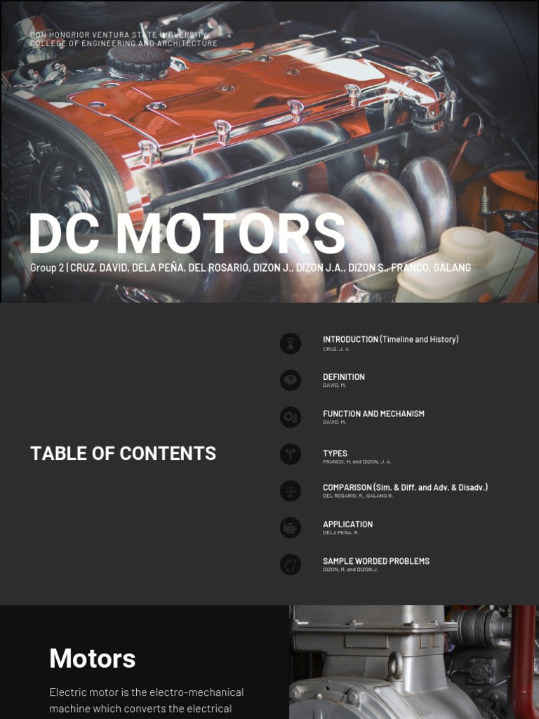 DC Motors - Definition, Types, and Application | PDF | Electric Motor ...