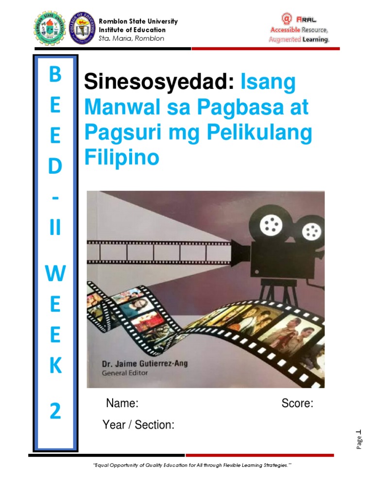 Pangalawang Linggo (Sinesosyedad) | PDF