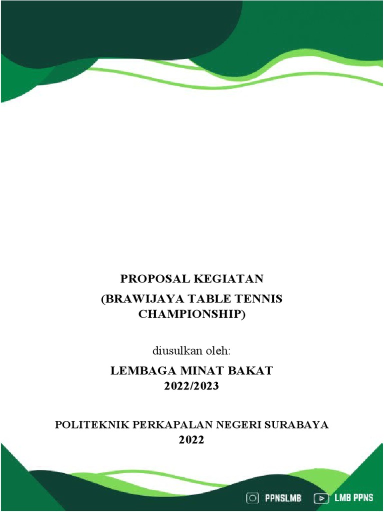 Proposal Kegiatan Tenis Meja | PDF