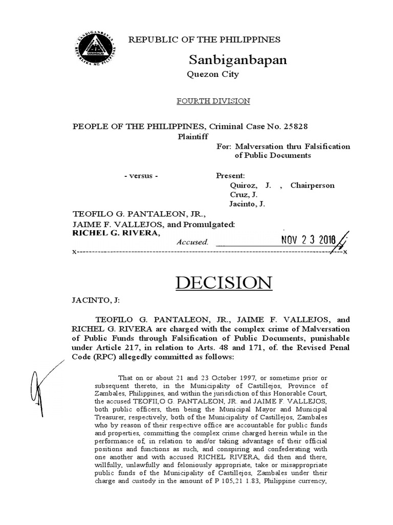 CC People of The Phils Vs Teofilo Pantaleon JR Et Al | PDF | Crimes ...