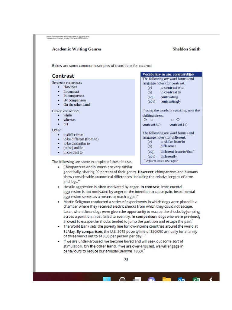 Transitions of Contast 1 | PDF