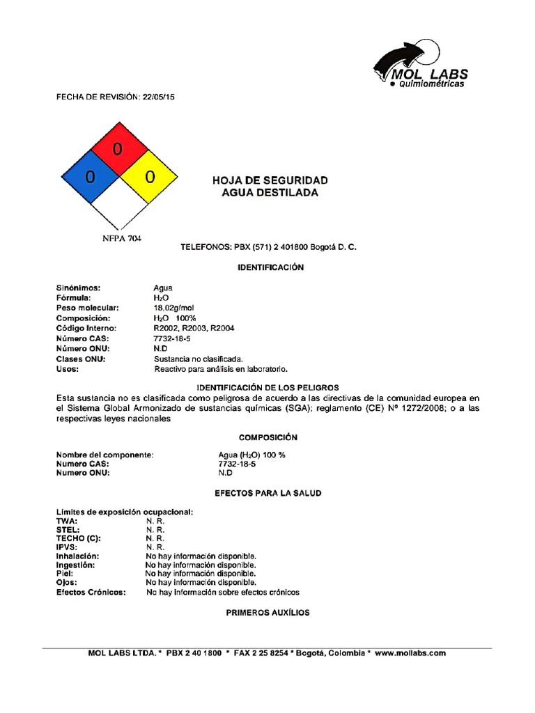 Hojas de Seguridad | PDF