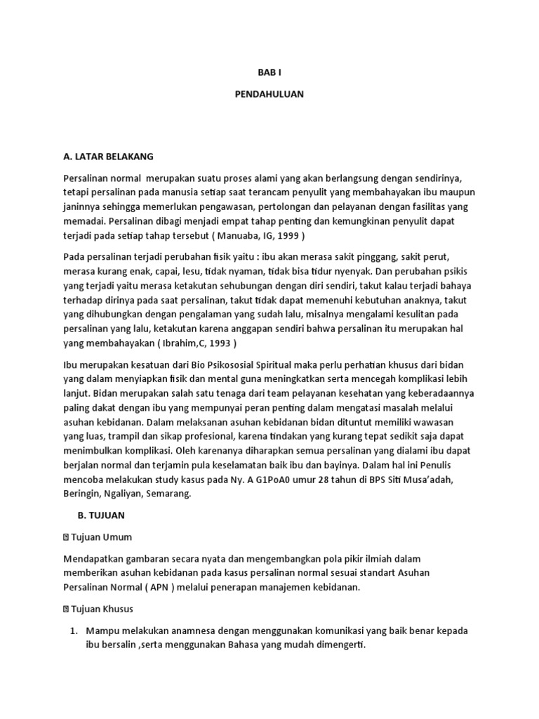 Makalah Tentang Partus Normal | PDF