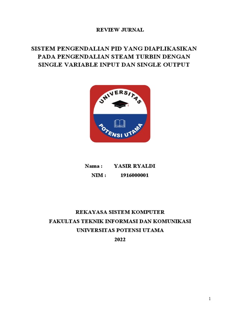 Jurnal PID Steam Turbin | PDF