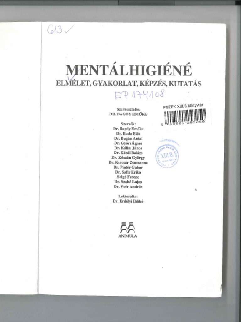 Bagdi Emőke Mentálhigiéné | PDF