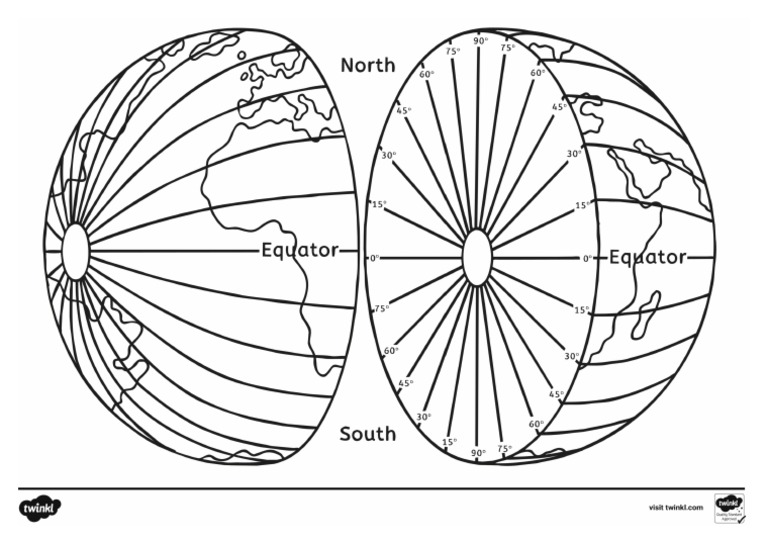 Latitude Lines - Colouring Sheet | PDF