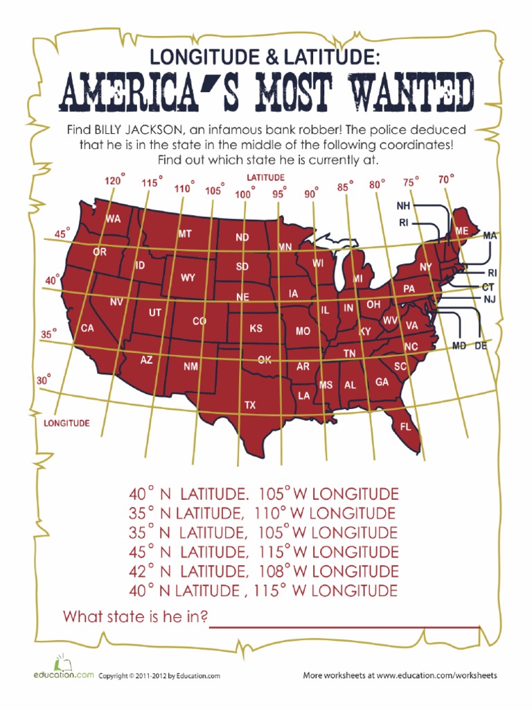 Latitude Longitude Practice | PDF