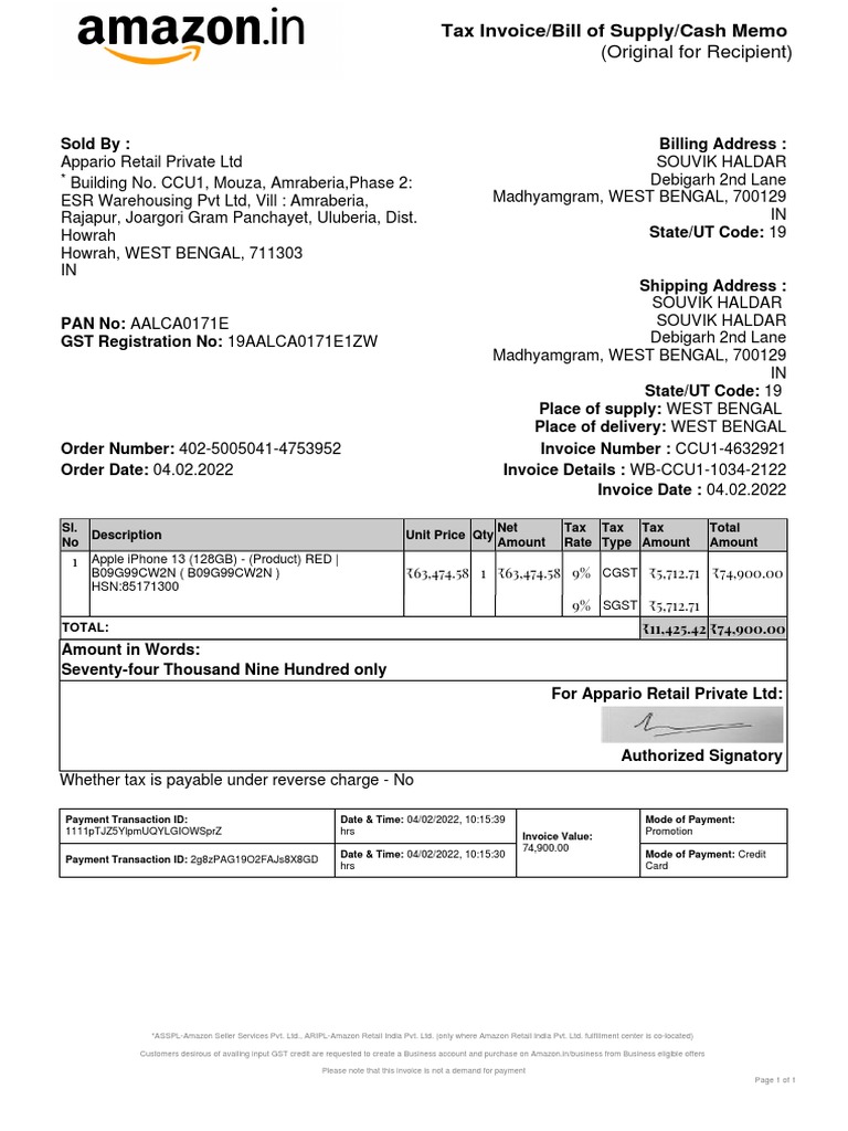 Iphoneinvoicev2 | PDF | Invoice | Market (Economics)