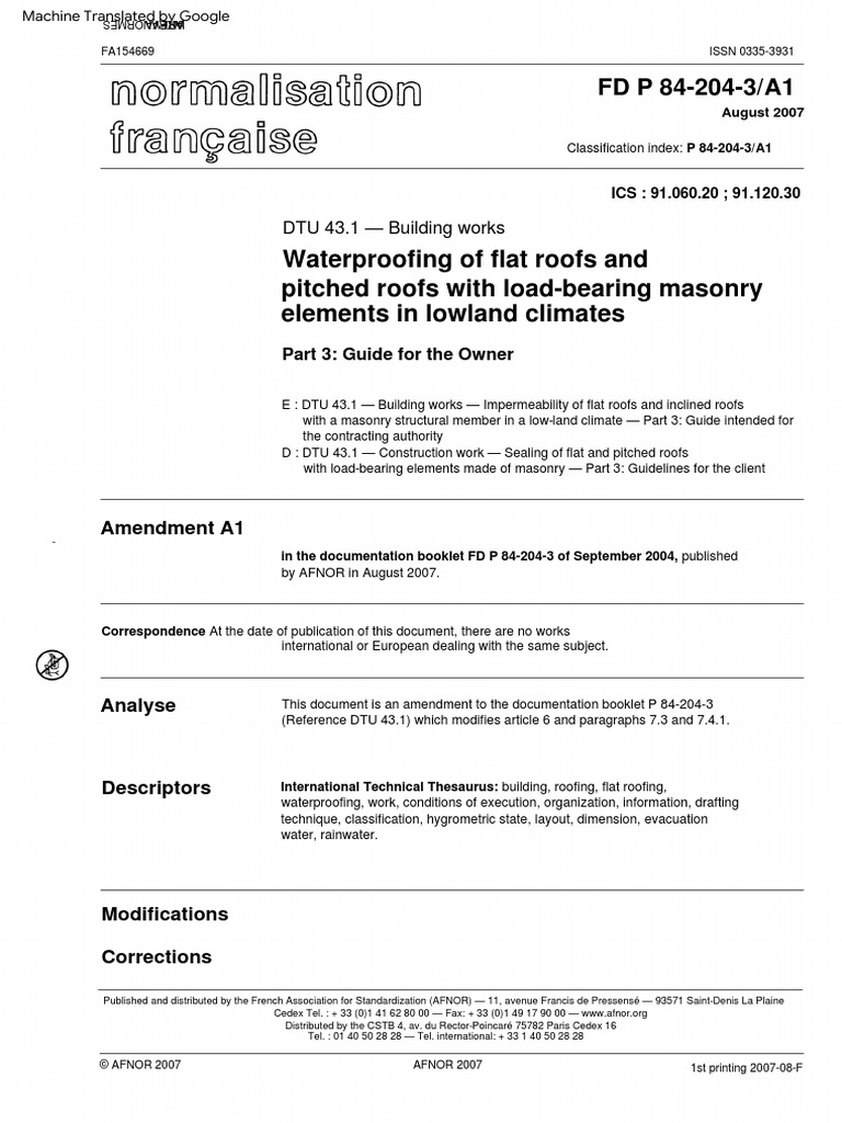 DTU 43.1-Partie 3 | PDF | Architectural Elements | Structural Engineering
