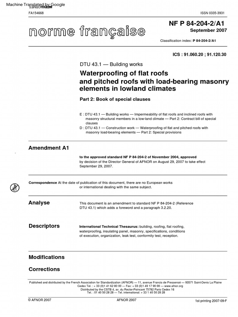 DTU 43.1-Partie 2 | PDF | Architectural Design | Architecture