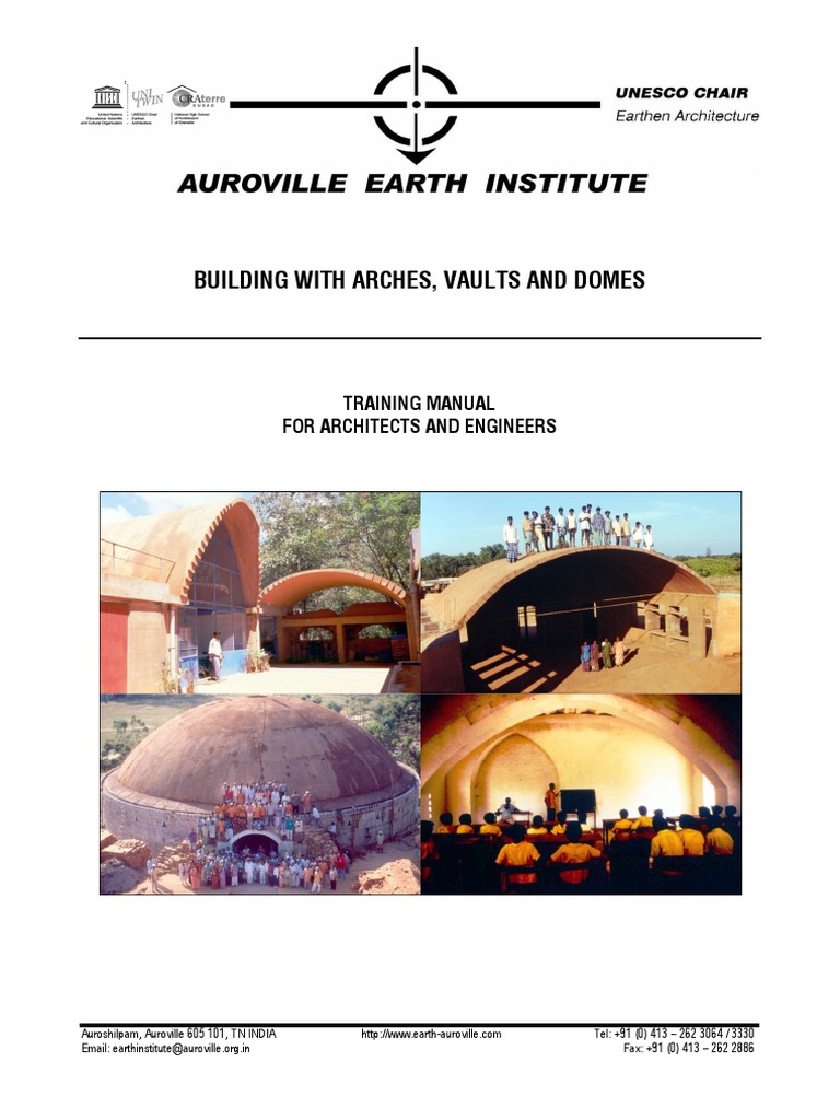 Training Manual for Architects and Engineers on Building with Arches ...