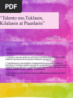 Talento at Kakayahan Activity Sheet | PDF