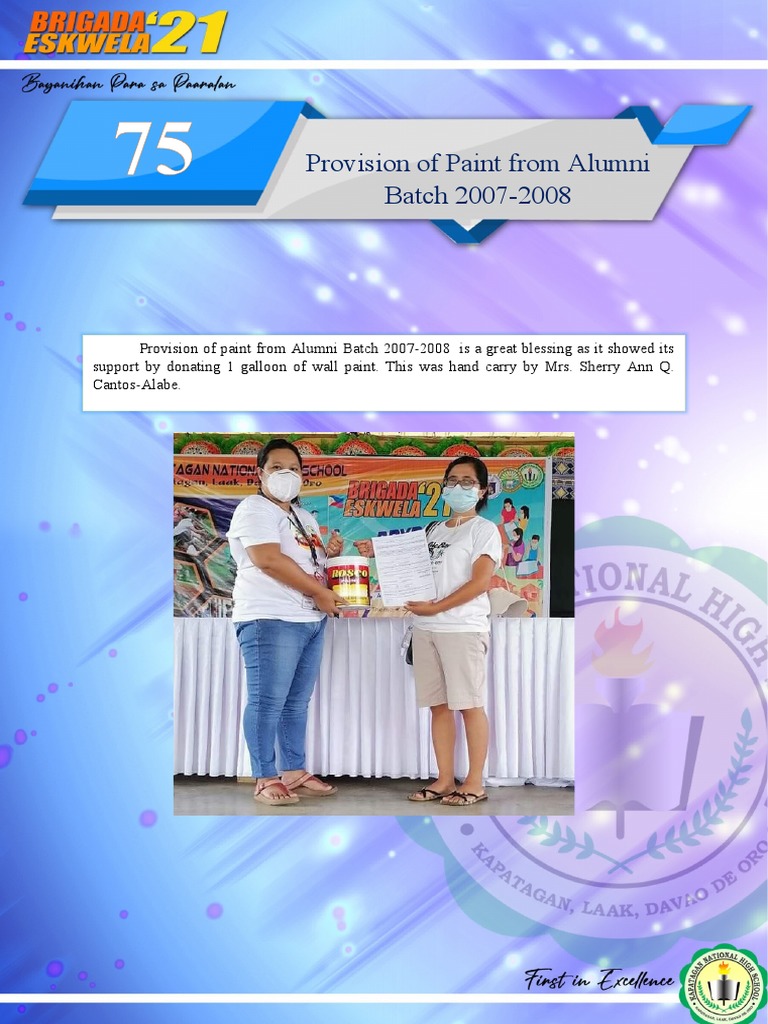 Provision of Paint From Alumni Batch 2007-2008 | PDF