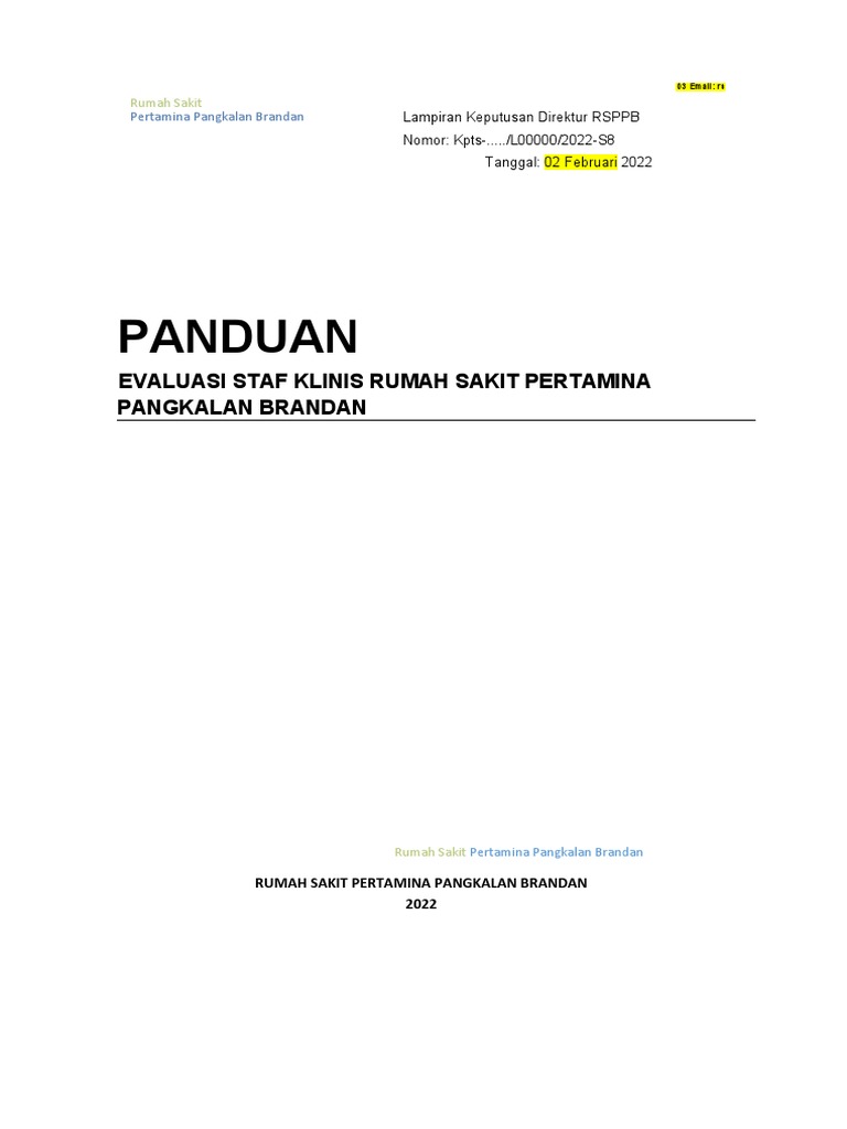 Panduan Evaluasi Staf Klinis | PDF