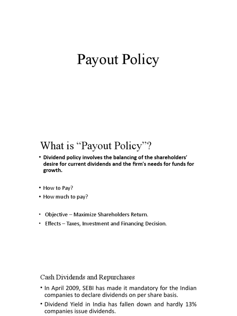 Dividend Pdf Dividend Share Repurchase