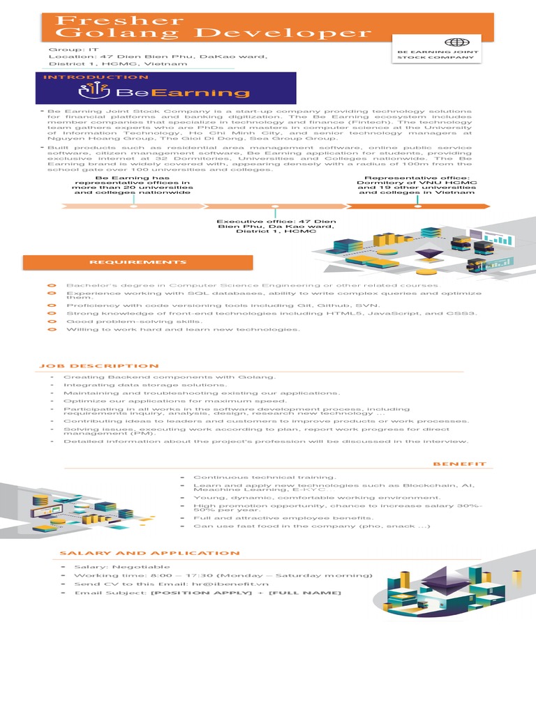 Job Posting for a Golang Developer at Be Earning Joint Stock Company ...