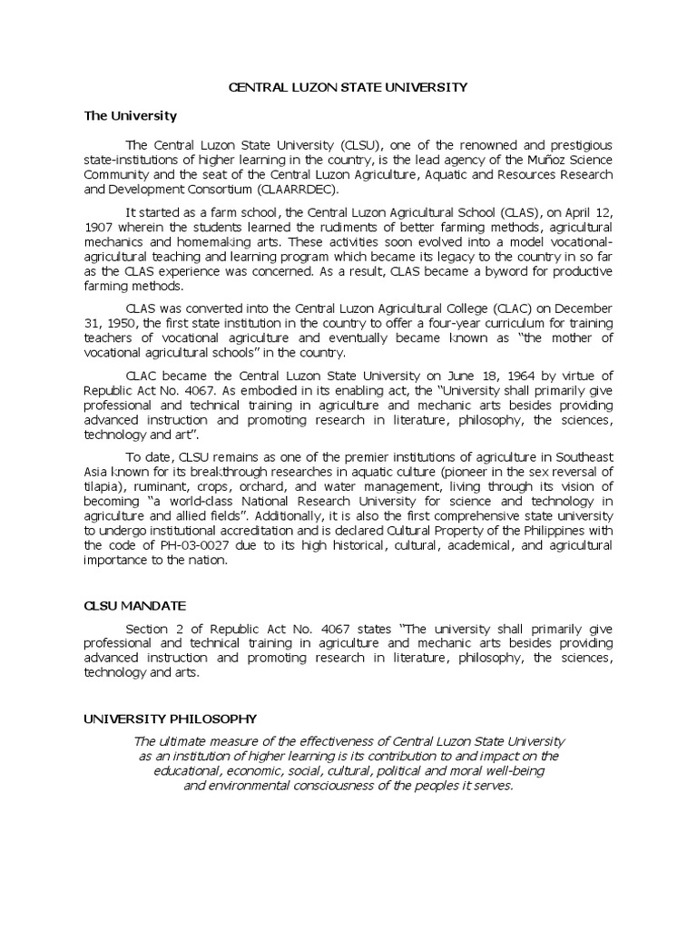 Clsu Vmgo | PDF | Economies