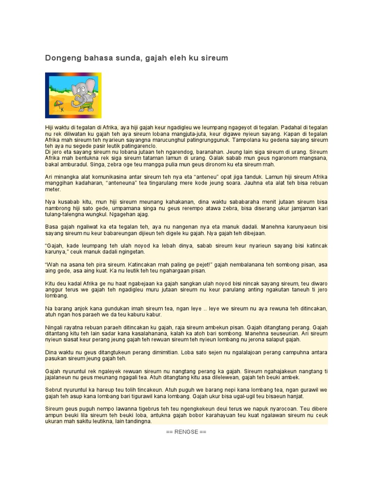 Dongeng Bahasa Sunda | PDF