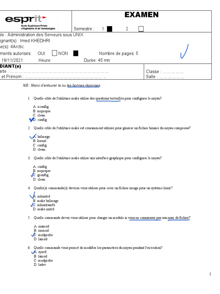 Examen Unix Corrigé Par Groupe | PDF | Ingénierie informatique | Développement de logiciel