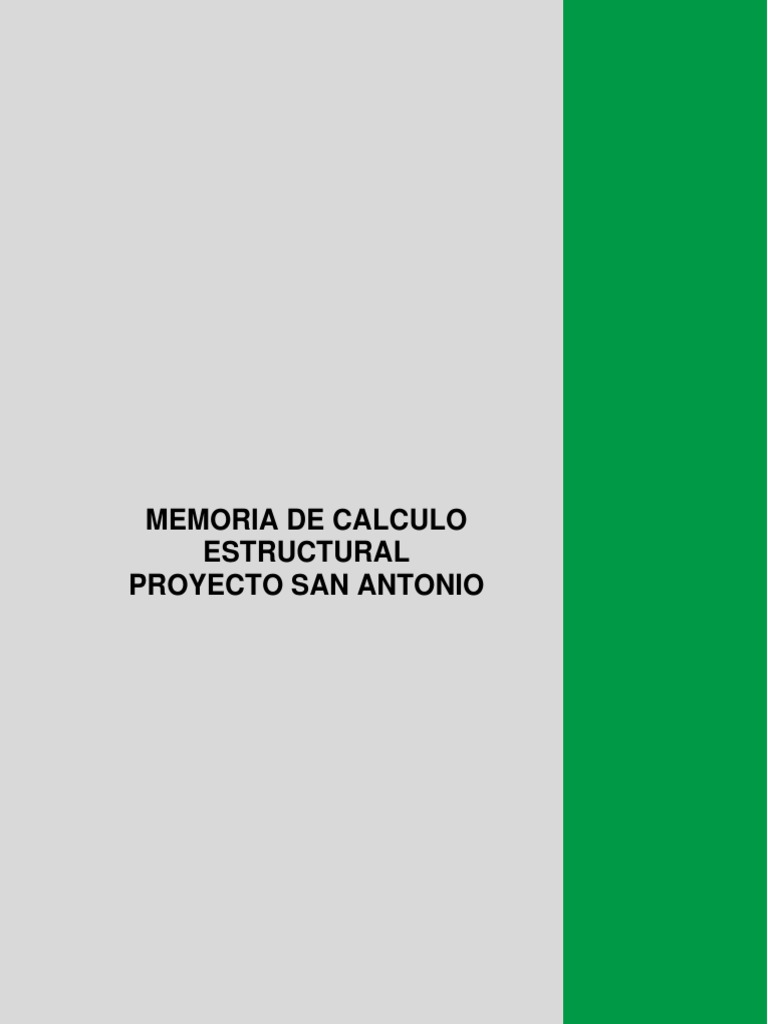 Memoria de Calculo de Analisis y Diseño Estructural | PDF | Hormigón ... Memoria de Calculo de Analisis y Diseño Estructural | PDF | Hormigón ...