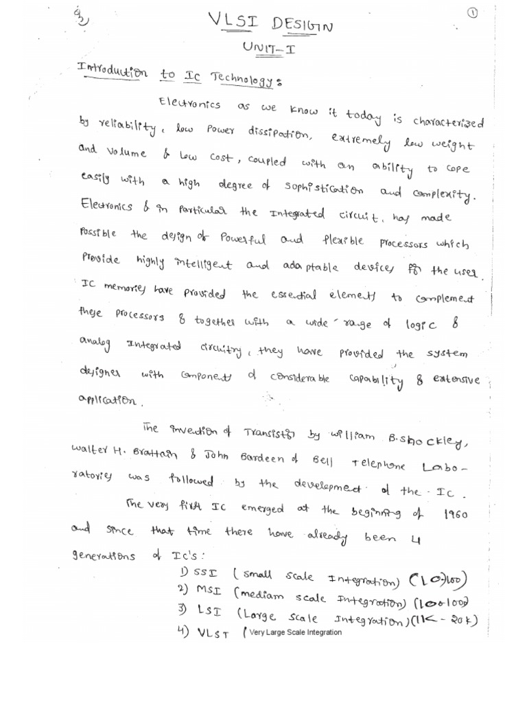 VLSI NOTES Written | PDF