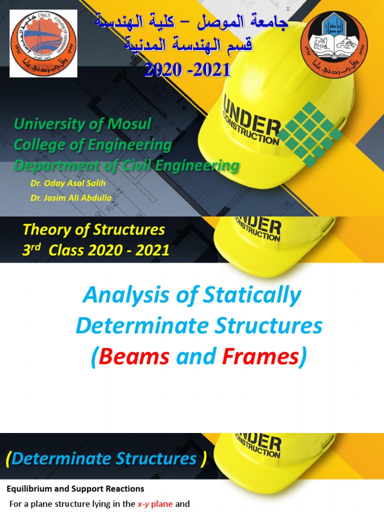 Lect5 Analysis Of Statically Determinate Structures Beams And Frames