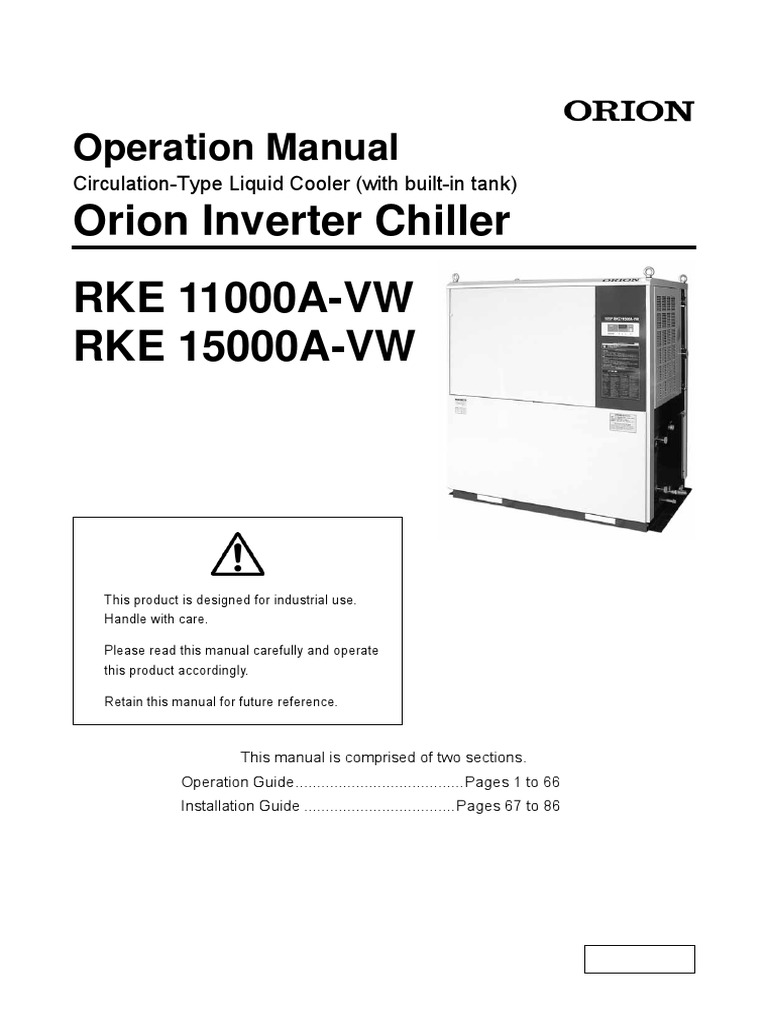 Orion Inverter Chiller Operation Manual | PDF