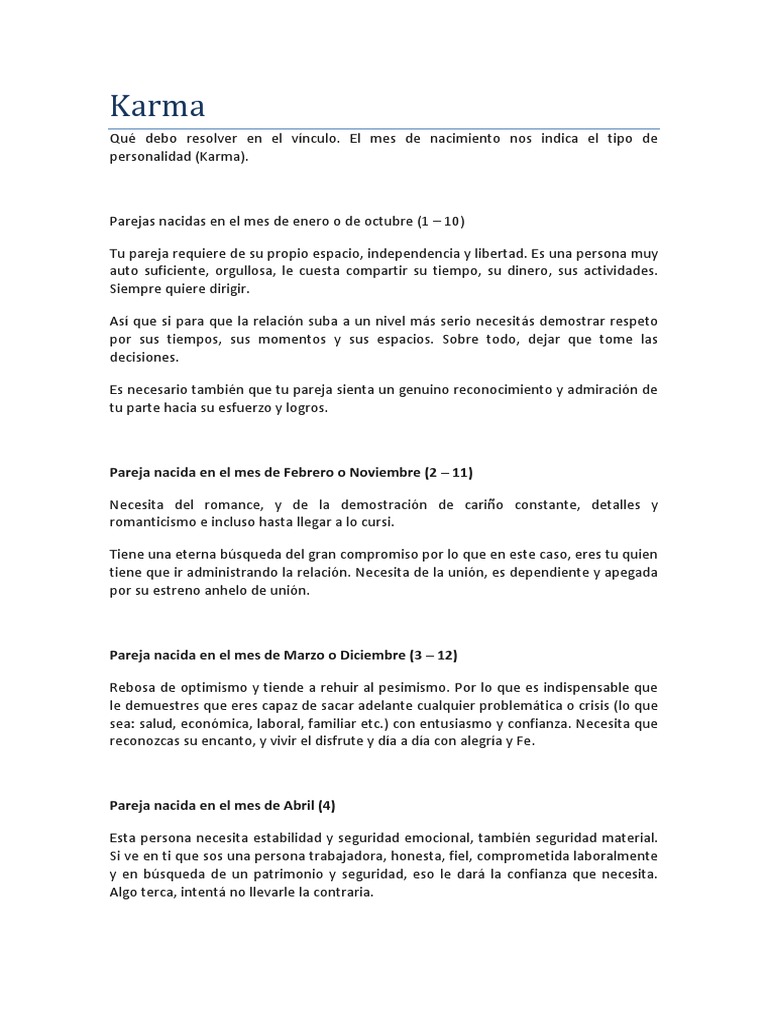 Karma | PDF | Adultos | Amor