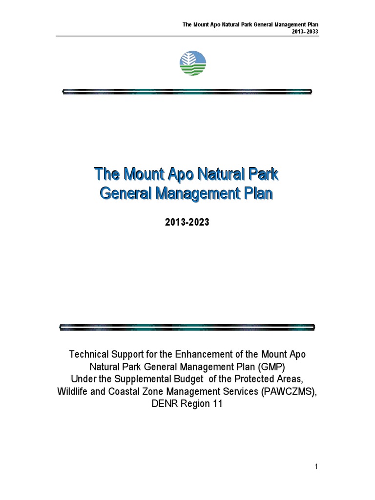 Manp General Management Plan | PDF | Protected Area | Biodiversity