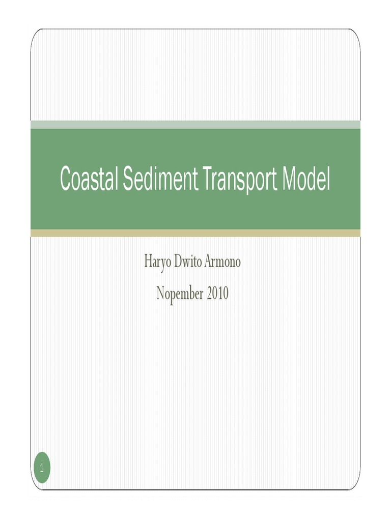 Kuliah 11 - Coastal Sediment Transport Model | PDF