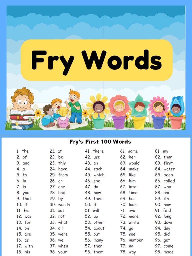 Fry Words (First 100) | PDF