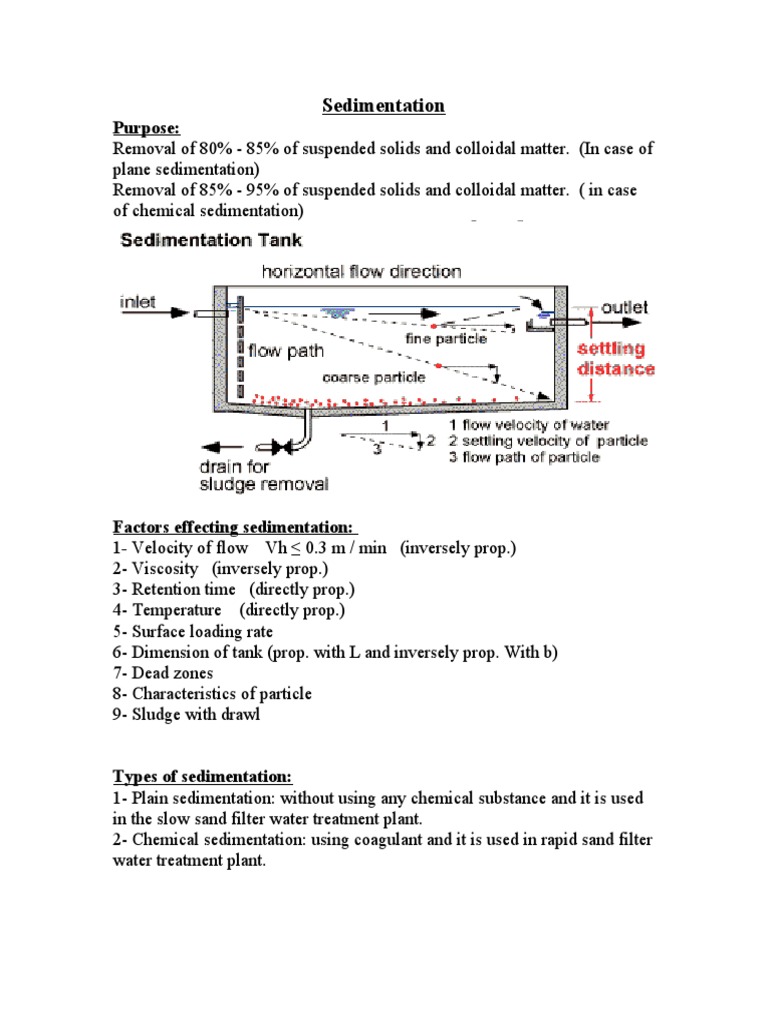 Lecture 4 Sedimentation | PDF | Materials | Environmental Engineering