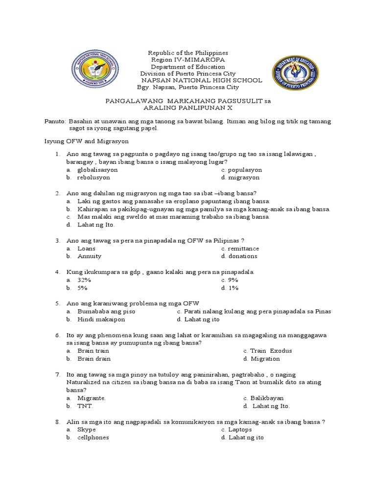 Periodical Ap 10 Exam | PDF