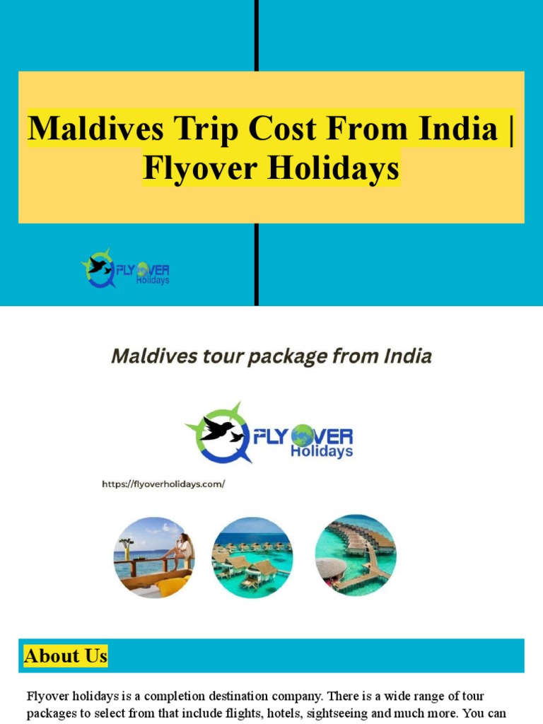 Maldives Trip Cost From India - Flyover Holidays | PDF