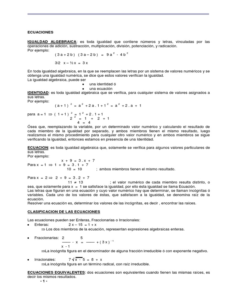 Unidad 1 Elementos de Matematica | PDF | Logaritmo | Ecuaciones