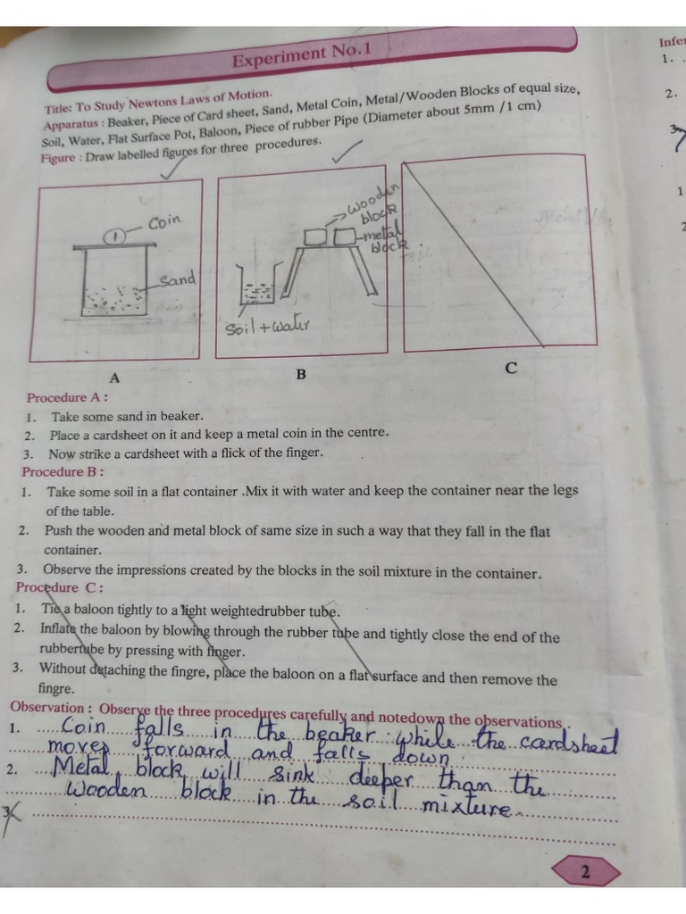 STD 9 Science 1 Practical - PDF | PDF