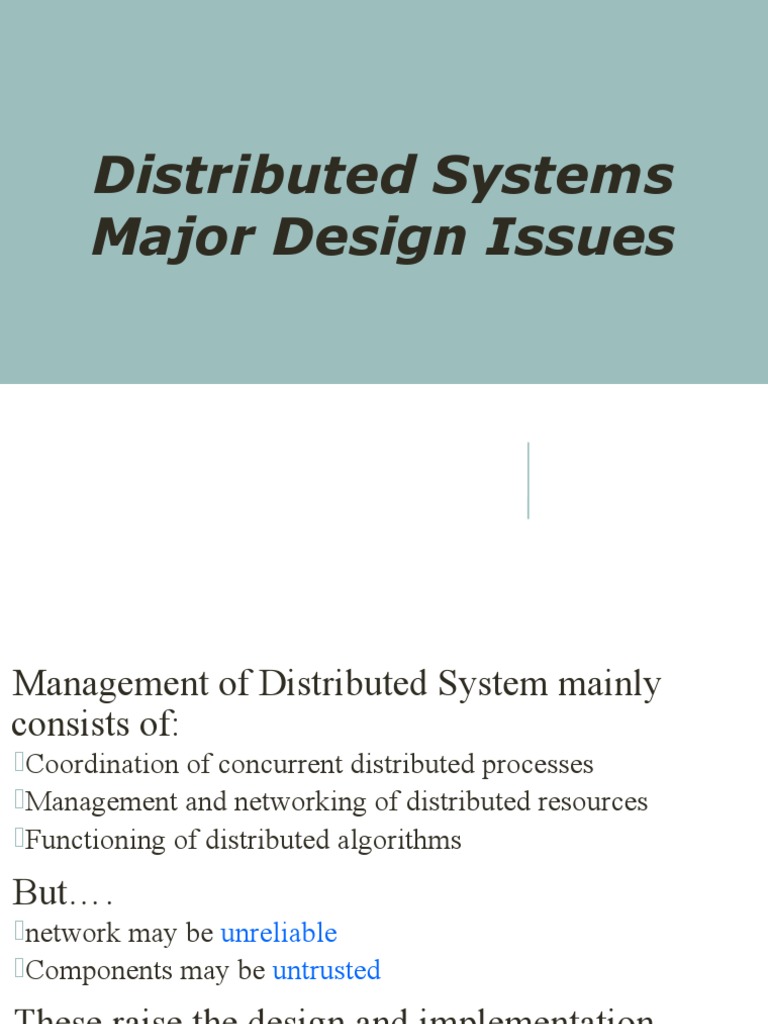 Design Issues of DS | PDF | Process (Computing) | Message Passing